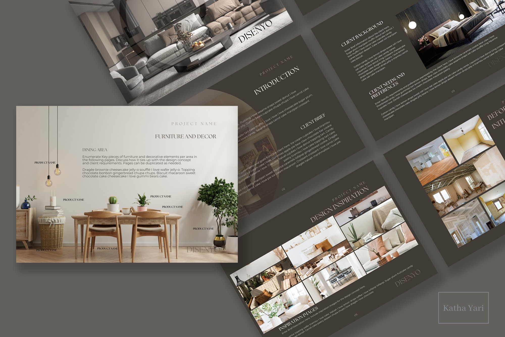 Editable Interior Design Canva Template for Corporate and Creative ...