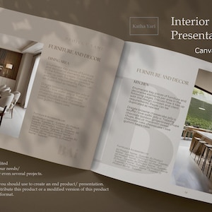 Creative Interior Design Canva Template for Projects With Mood Boards ...