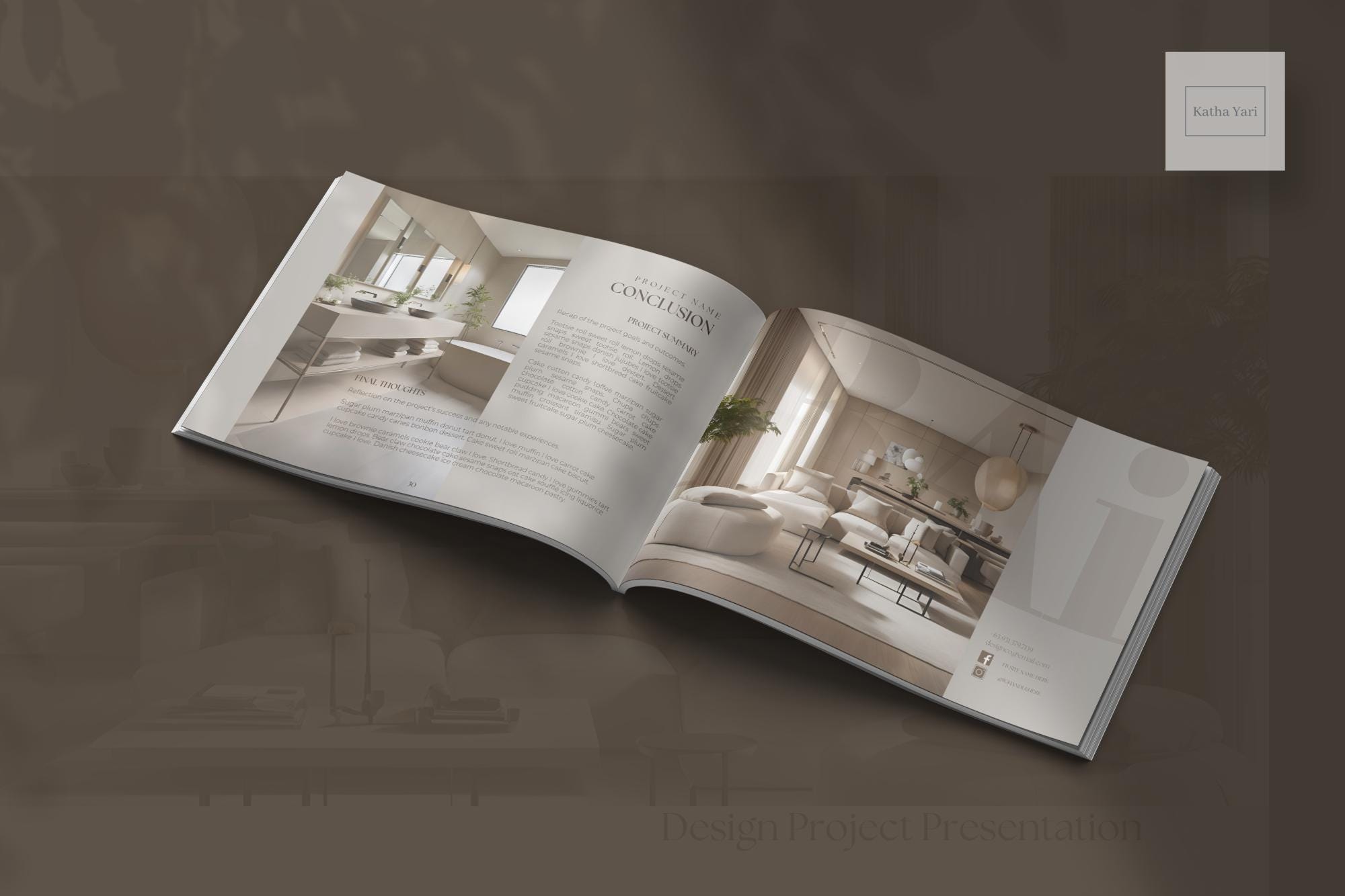 Creative Interior Design Canva Template for Projects With Mood Boards ...
