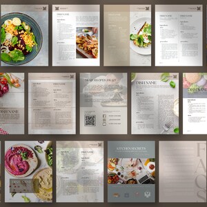 YUM Canva Ebook Cookbook Template With Covers, Recipes, Ads, and ...