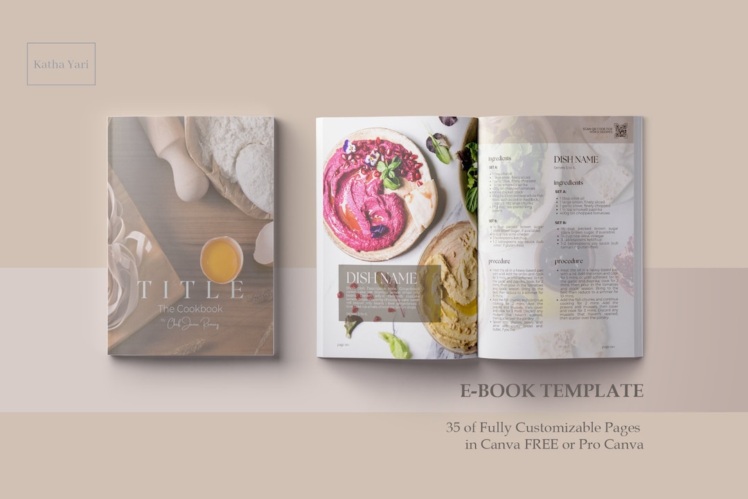 YUM Canva Ebook Cookbook Template With Covers, Recipes, Ads, and ...