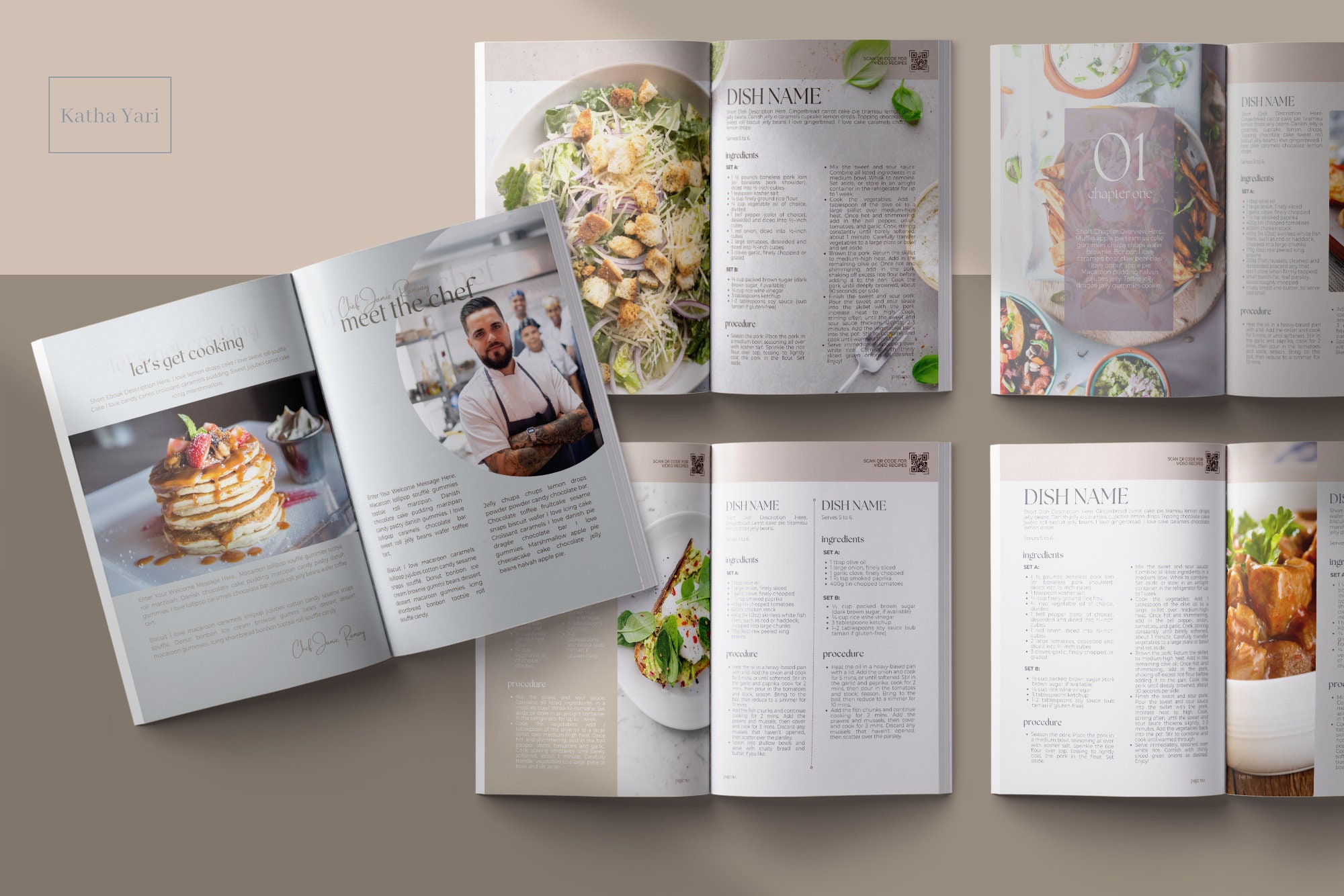 YUM Canva Ebook Cookbook Template With Covers, Recipes, Ads, and ...