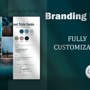 Blue Canva Branding Kit Template With Mood Images, Color Palette, Fonts ...