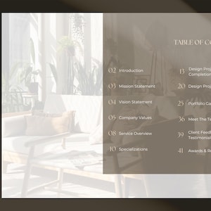 Interior Design Company Profile Canva Presentation Template Services ...