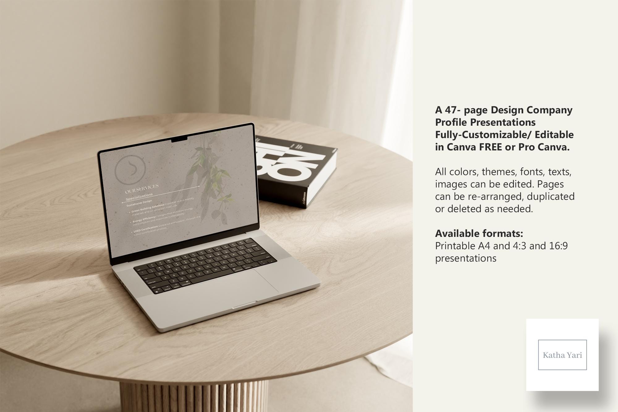 Interior Design Company Profile Canva Presentation Template Services ...