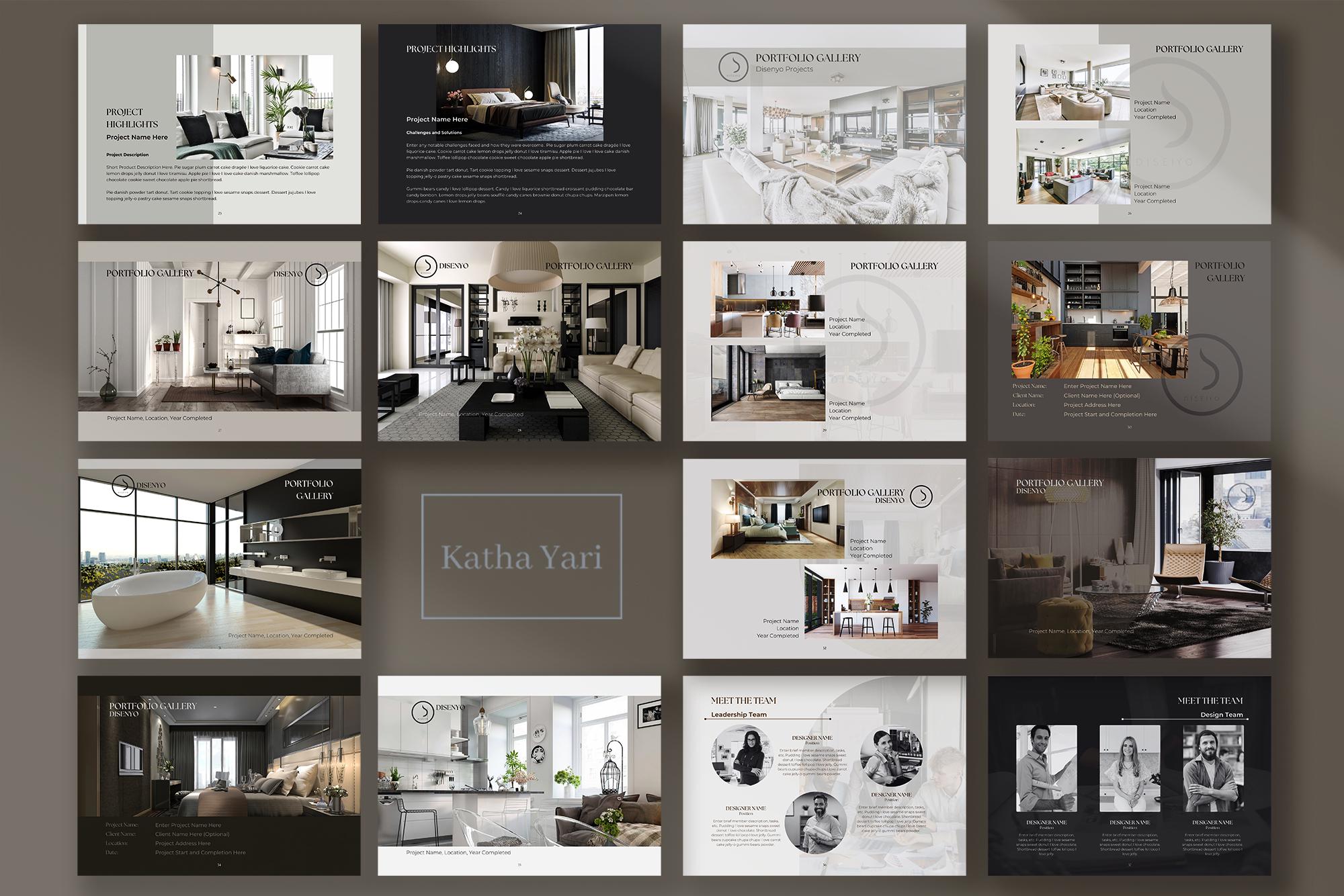 Interior Design Company Profile Canva Presentation Template Services ...