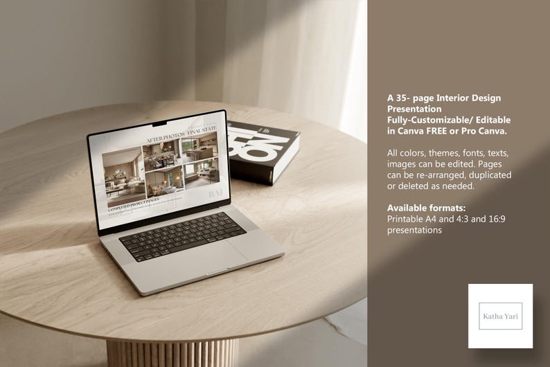 Creative Interior Design Canva Template for Projects With Mood Boards ...