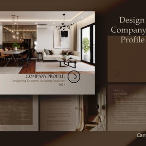 Interior Design Company Profile Canva Presentation Template Services ...