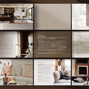 Interior Design Company Profile Canva Presentation Template Services ...