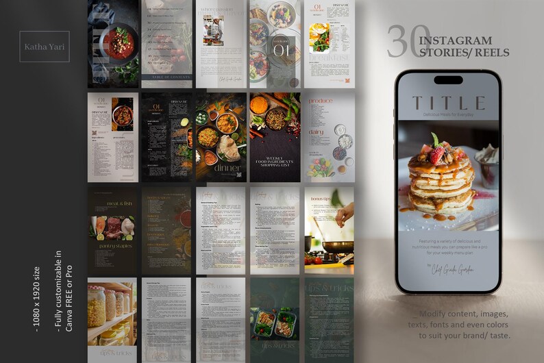 BELI Cookbook Template for Social Media, Instagram Carousels, Reels ...
