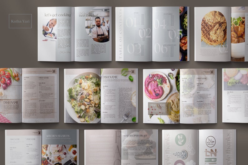YUM Canva Ebook Cookbook Template With Covers, Recipes, Ads, and ...