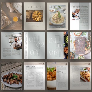 YUM Canva Ebook Cookbook Template With Covers, Recipes, Ads, and ...