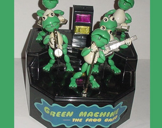 1980s Green Machine Frog Band..bo Dance and Play-cute Action Frogs - Etsy