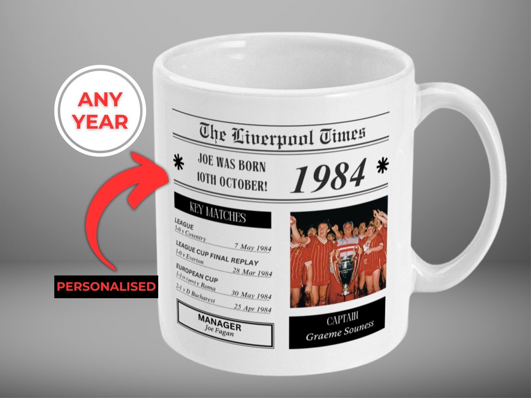 Personalised Liverpool Fc Mug | Any Year | Birthday Gift | Liverpool Fc ...