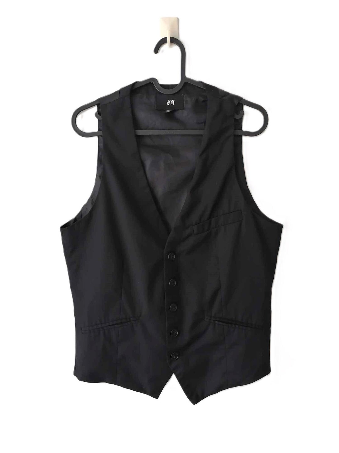 Vintage 90s Black Men's Vest , Formal Classic Vest ,elegant Office ...