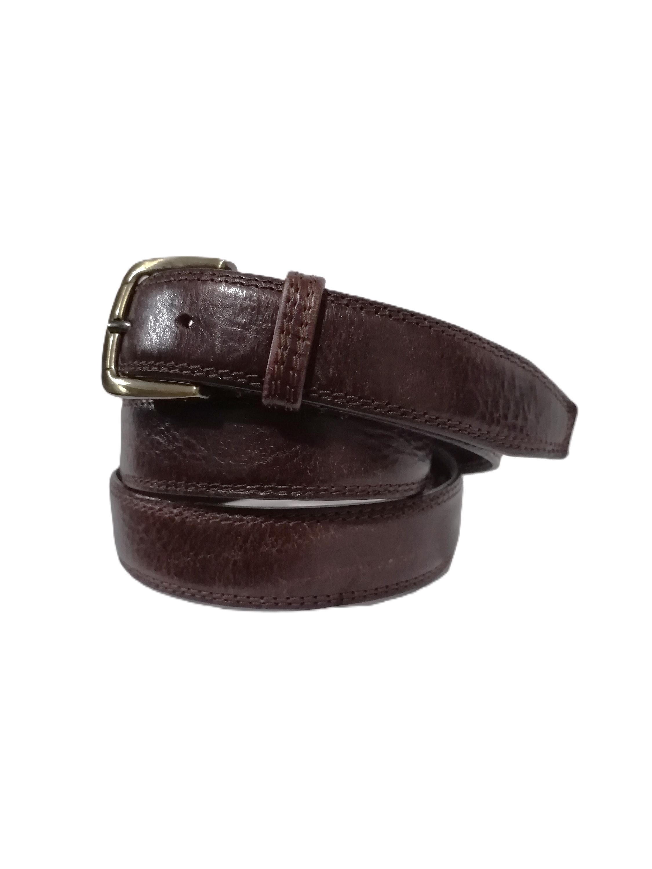 Vintage Brown Classic Leather Belt, Formal Event Belt - Etsy