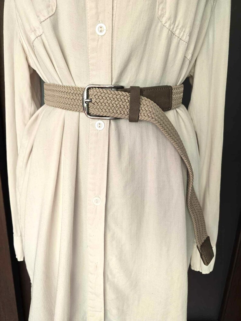 Vintage Braided Boho Belt, 80s Style Dress Belt, Woven Belt With ...