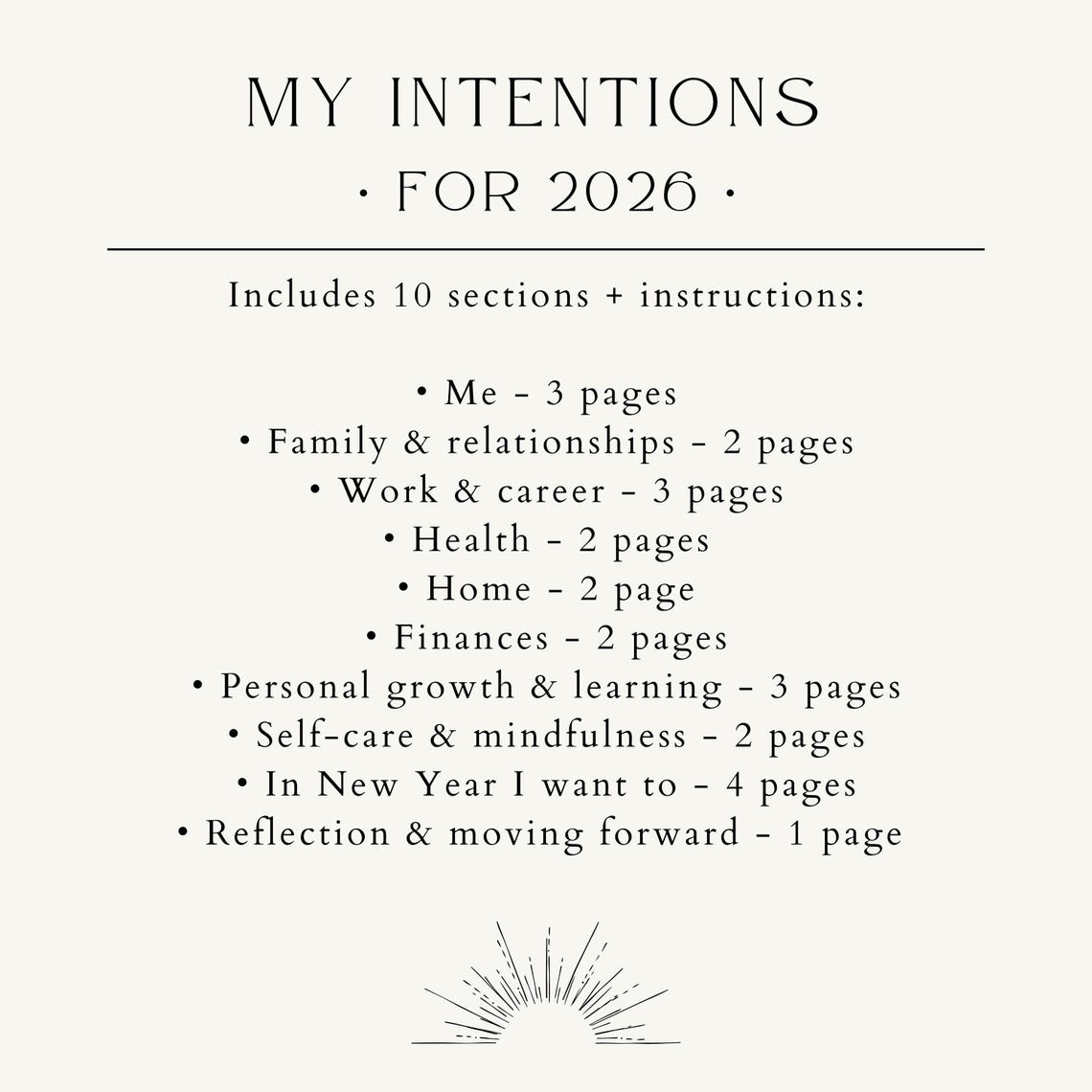2026 Intentions Guided Journal, Yearly Workbook (PDF) - Etsy