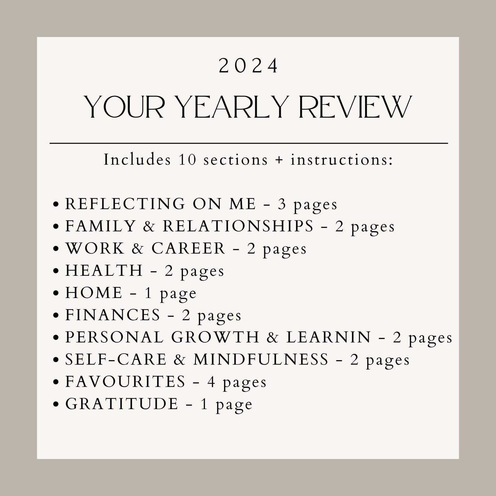 Your Yearly Review 2024, Yearly Reflection Workbook, Printable Digital ...