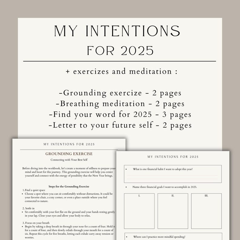 My Intentions for 2025, New Year Journal, New Year Resolutions ...