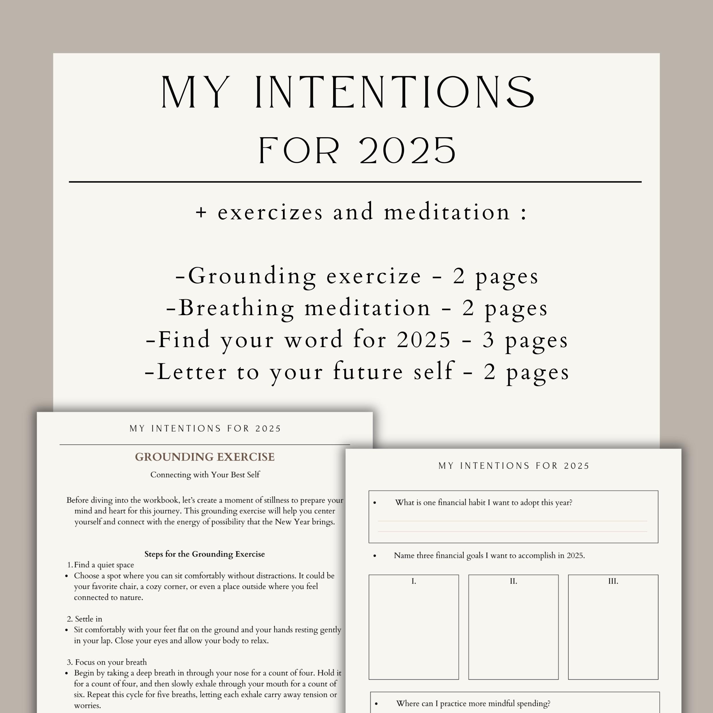 My Intentions for 2025, New Year Journal, New Year Resolutions ...
