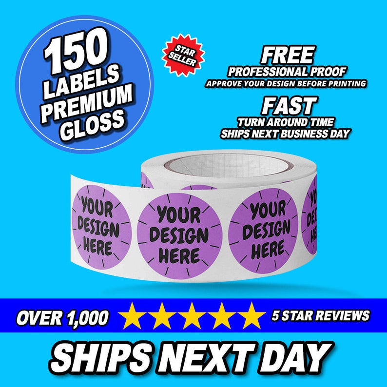 Custom Round Labels, Personalized Label Stickers, Stickers for Business ...