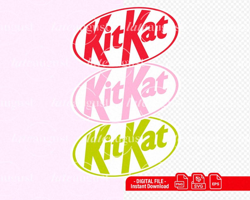 Kitkat Logo SVG Kitkat PNG Kitkat Stickers Pink Logo Kitkat Logo ...