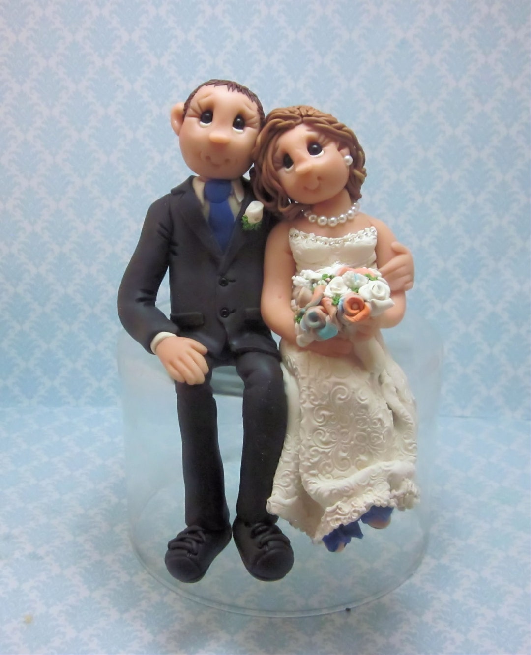 Custom Bride and Groom Wedding Cake Topper DEPOSIT ONLY - Etsy