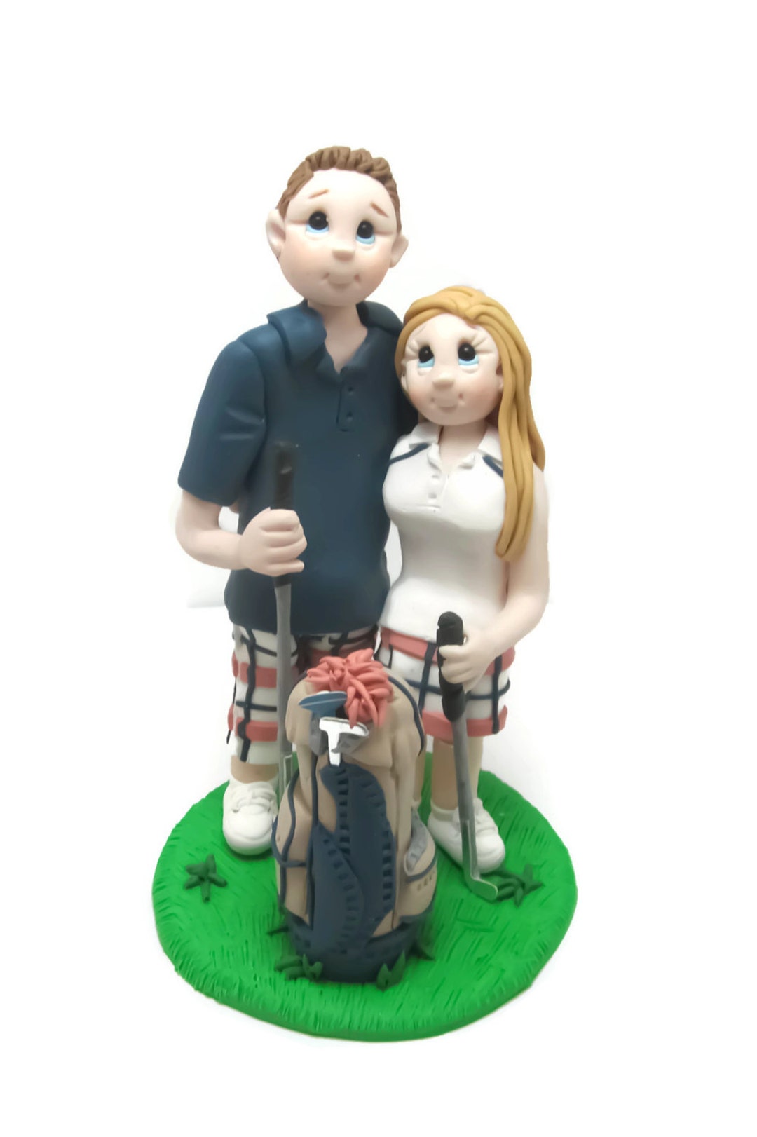 Custom Cake Topper, Golfer Wedding Cake Topper, Bride and Groom Cake ...