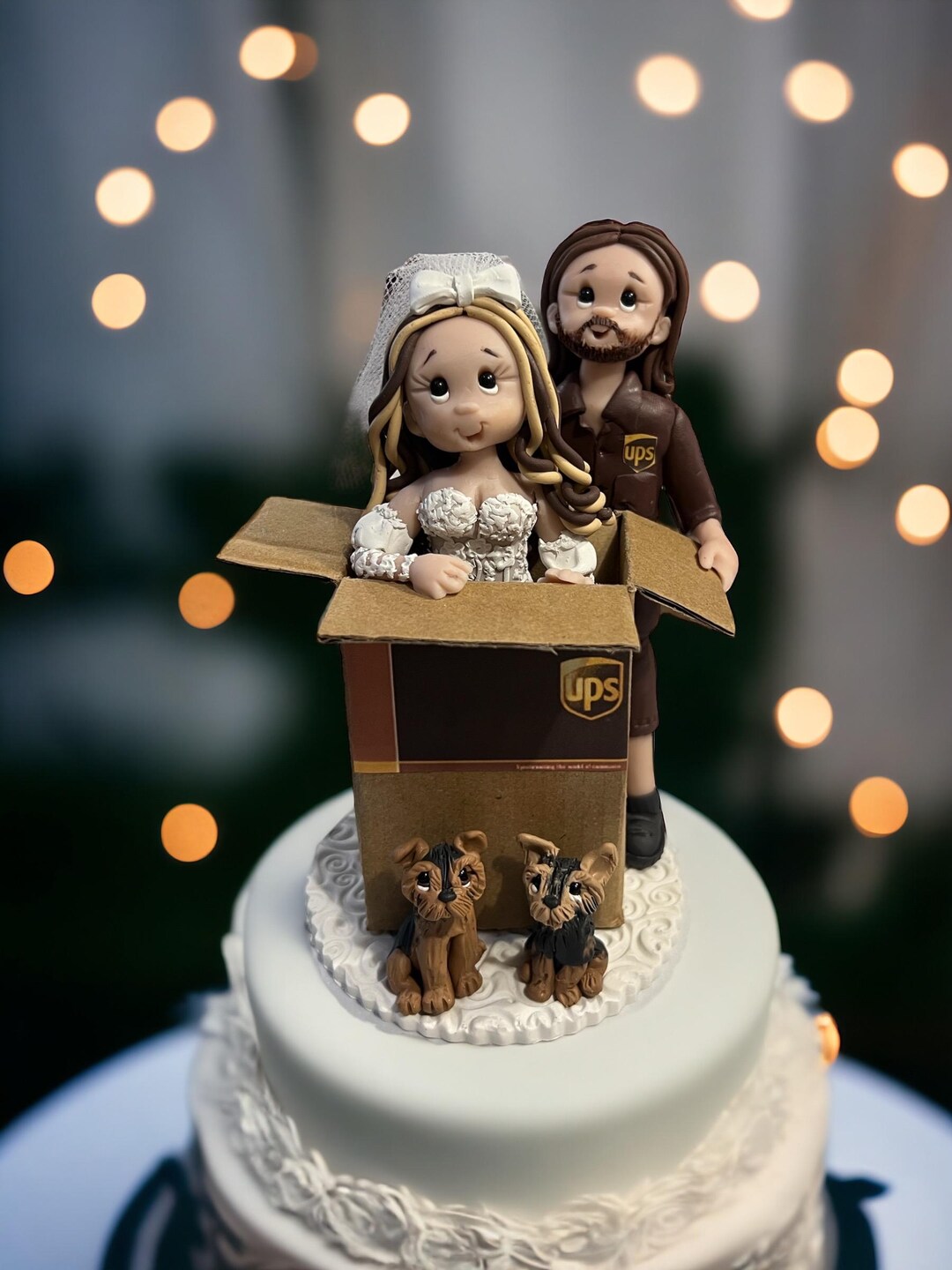 UPS Driver and Nurse Custom Made Wedding Cake Topper ~by Lynn's Little ...
