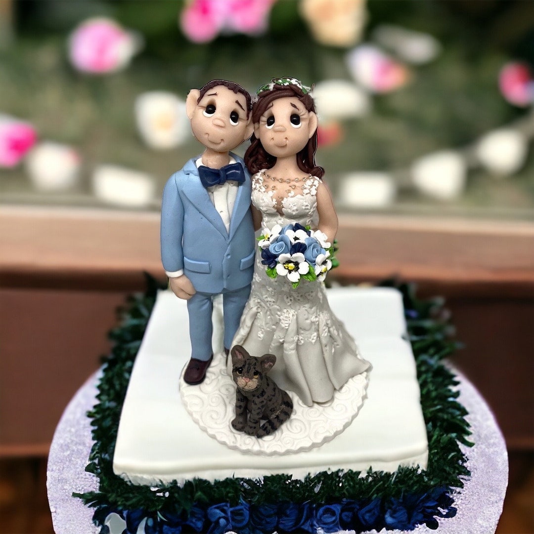 Cat Lovers Cake Topper, Wedding Cake Figures, Wedding Keepsake by ...