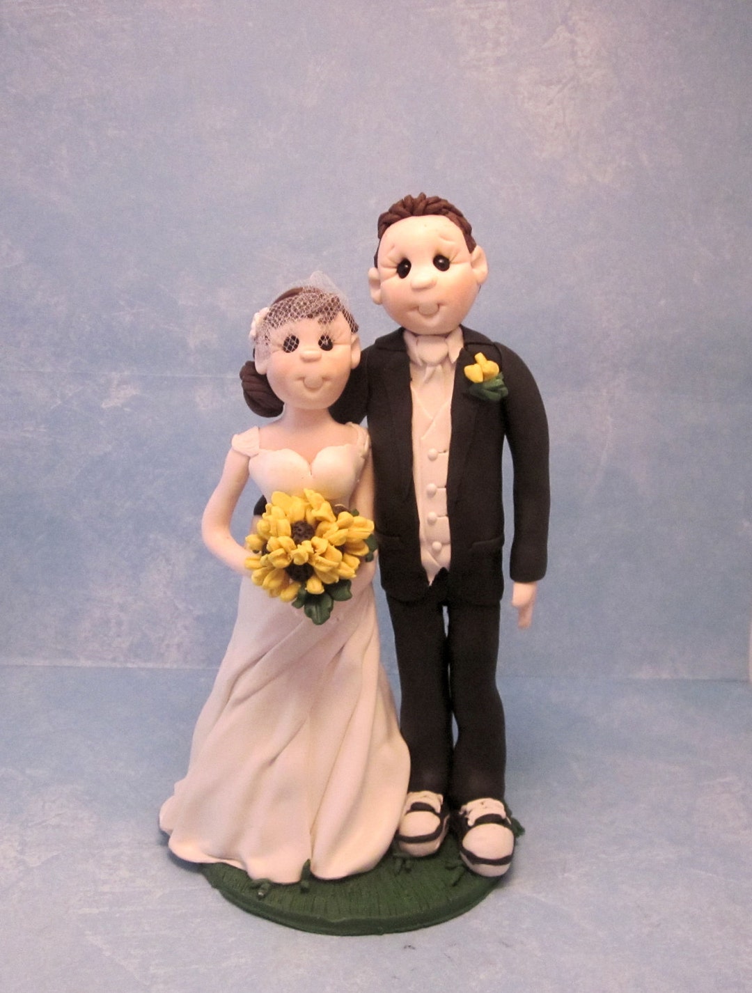 Custom Bride and Groom Wedding Cake Topper Made to Resemble You DEPOSIT ...