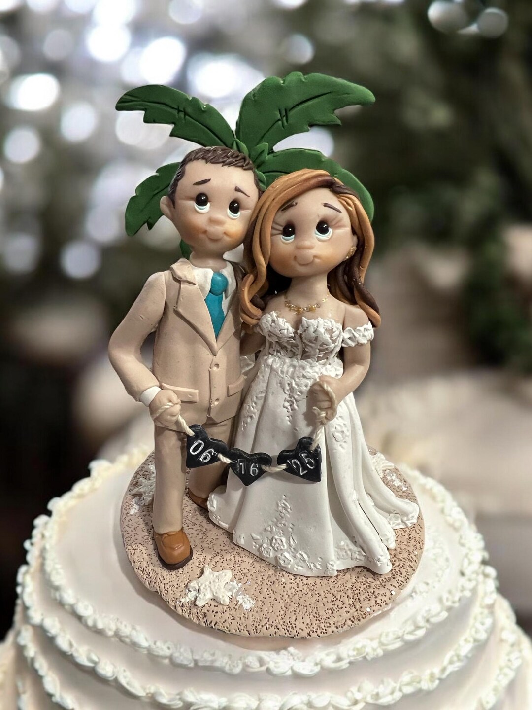 Destination Wedding Cake Custom Made to Resemble You - Etsy