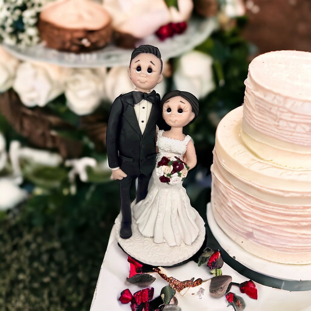 Bride and Groom Custom Made Wedding Cake Topper- DEPOSIT ONLY - Etsy