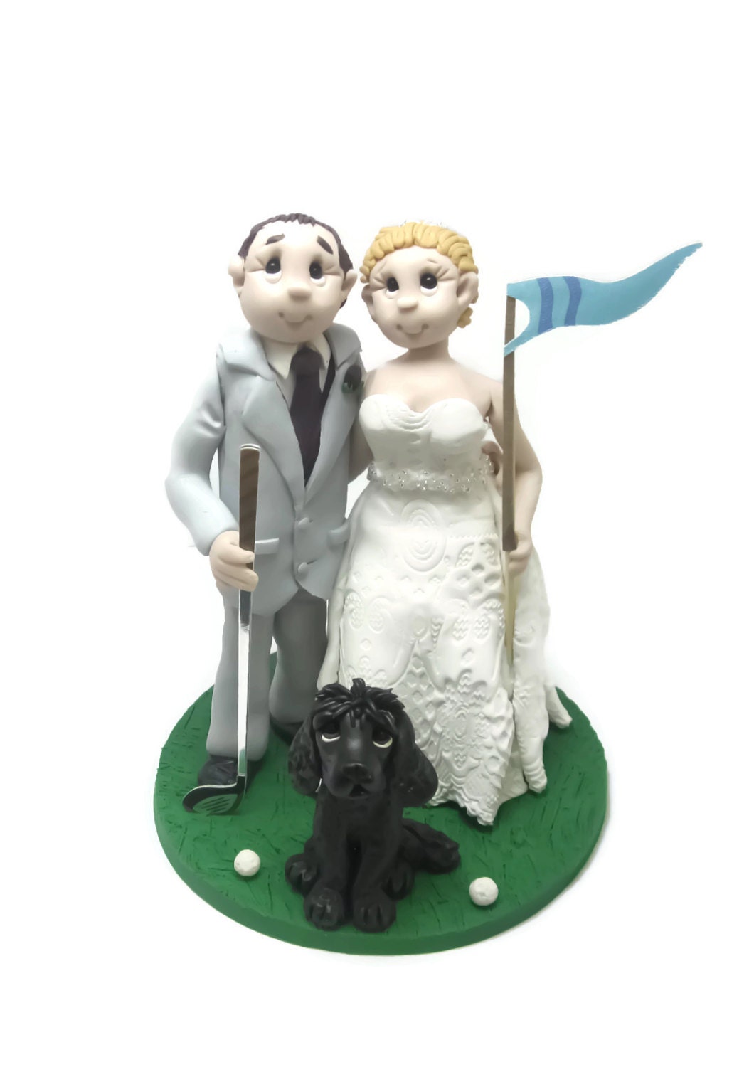 Custom wedding cake topper Golf themed cake topper Bride and | Etsy