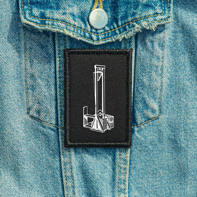 Iron on Goth Guillotine Patch Horror DIY Embroidered Patch, Badge ...