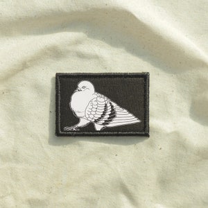 Iron on Pigeon Goth Patch Horror DIY Embroidered Patch, Badge, Applique ...