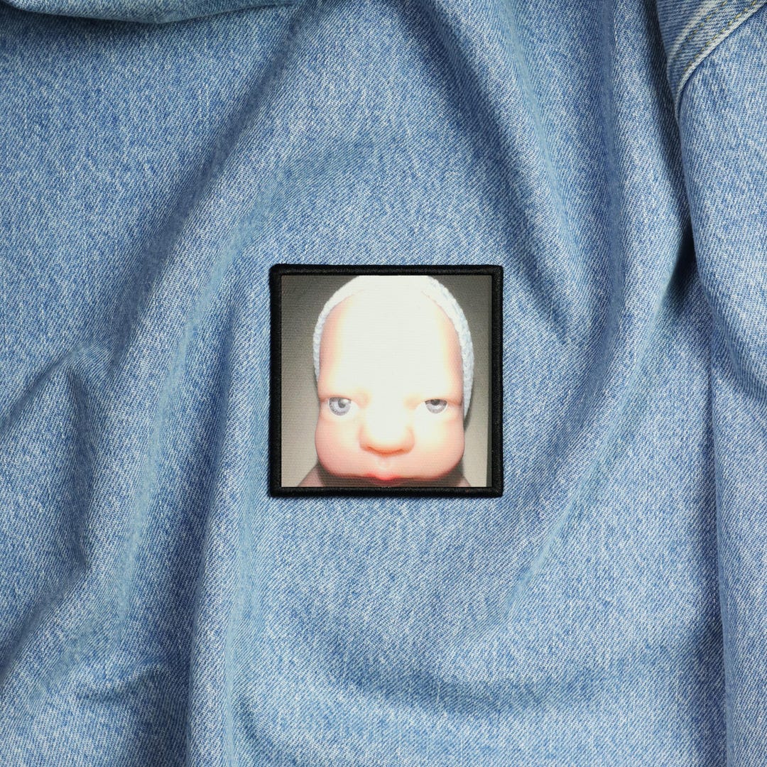 Doll Face Meme, Morale Patch, Meme Iron On, Velcro Funny Patch, Meme ...
