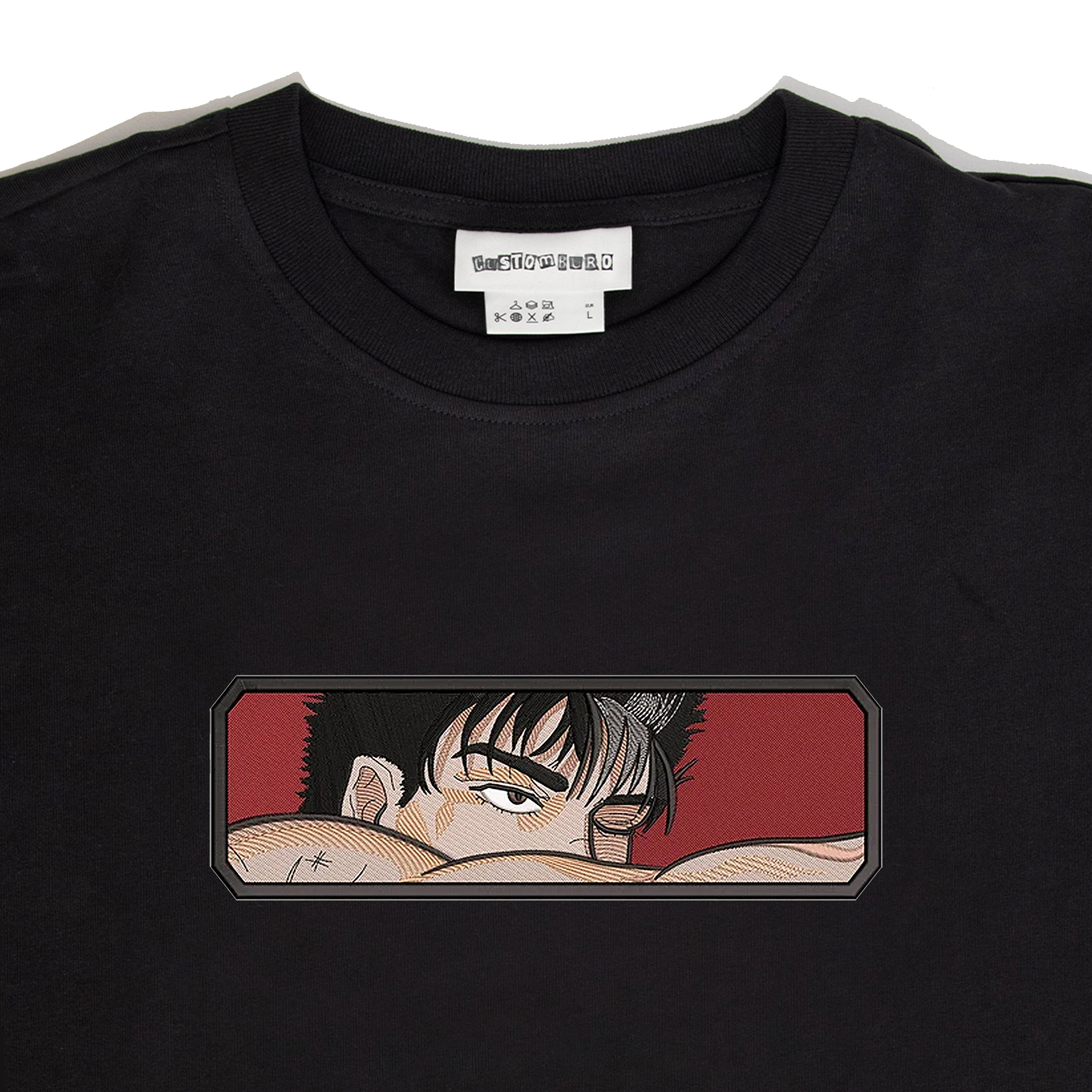 Oversize T-shirt With Anime Embroidery Unisex Shirts, Cool Japanese ...