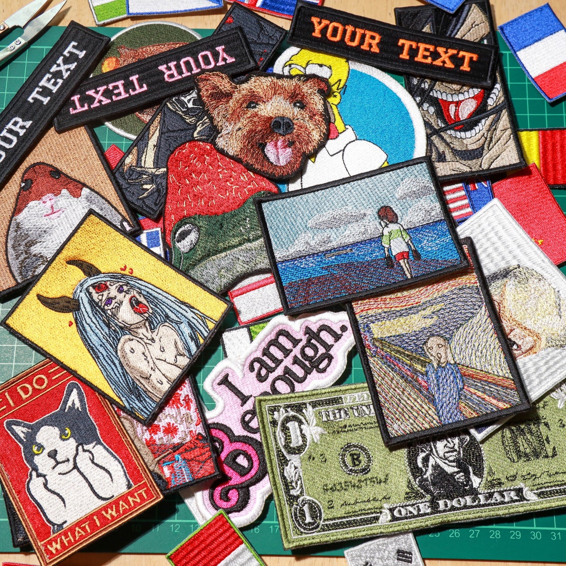 Japanese Elegance: Samurai Sunset Embroidered Patch for DIY Crafts and ...