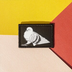 Iron on Pigeon Goth Patch Horror DIY Embroidered Patch, Badge, Applique ...