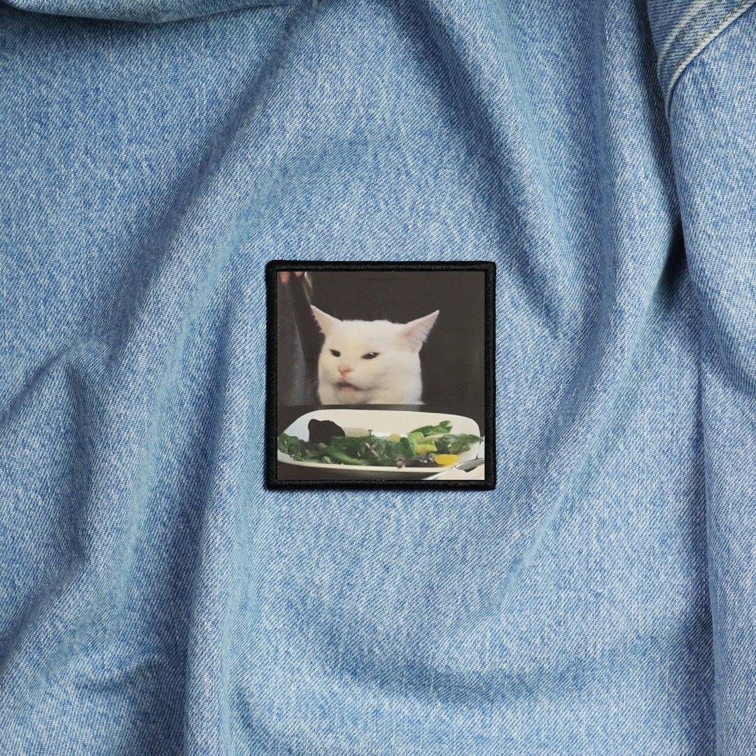 Disgusted Meme Cat Iron On, Velcro Funny Cat Patch, Meme Patch, Animal ...
