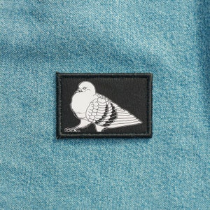 Iron on Pigeon Goth Patch Horror DIY Embroidered Patch, Badge, Applique ...