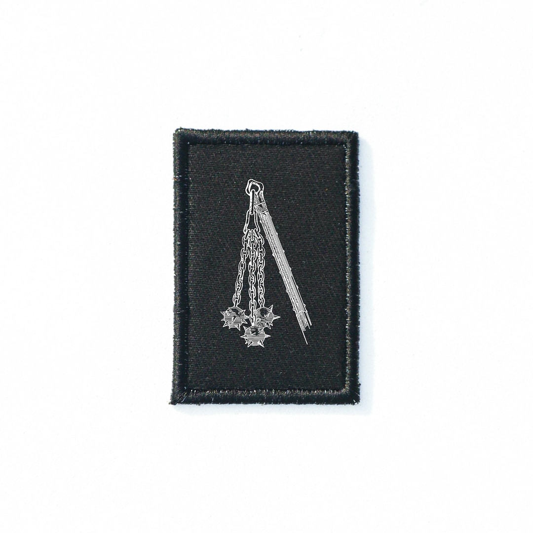Mace Flail Iron on Goth Patch Horror DIY Embroidered Patch, Badge ...