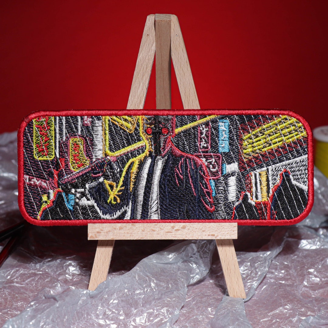 Tokyo City Inspired Cyborg Samurai Patch Embroidered Iron-on Applique ...