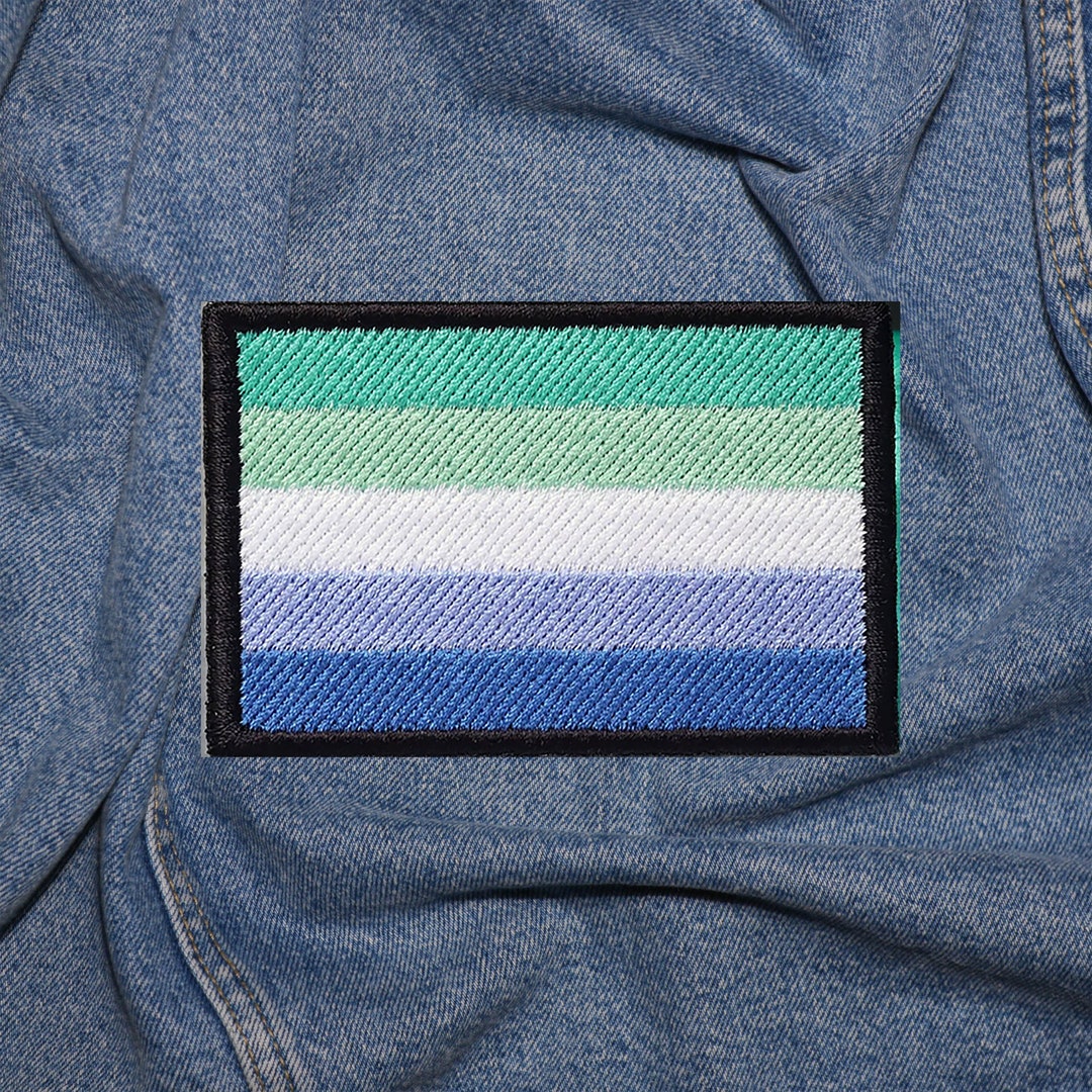 Iron on Gay Male / MLM men-loving Men Patch Celebrate Diversity ...