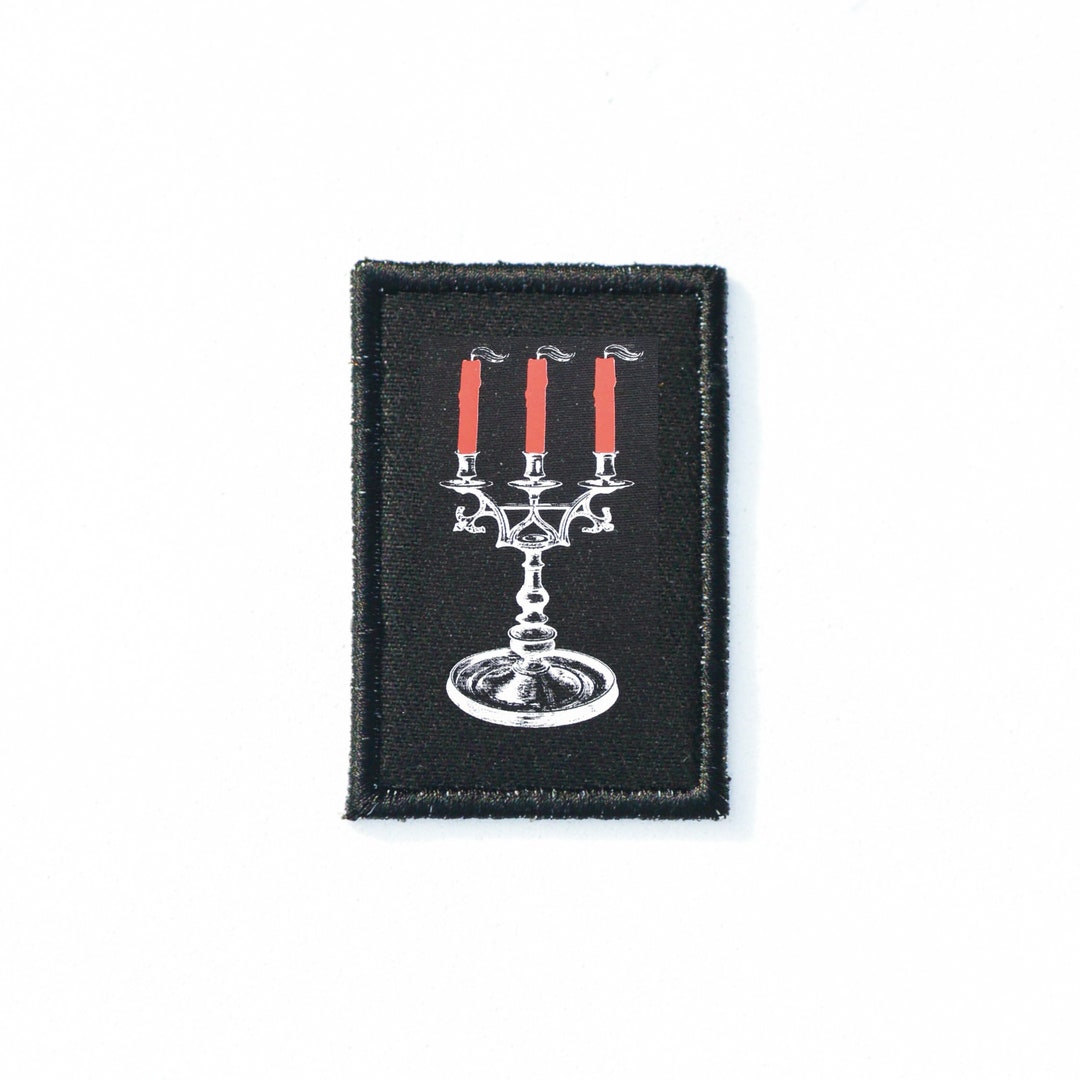 Iron on Goth Gothic Candelabras Patch Horror DIY Embroidered Patch ...