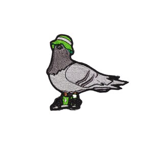 Iron on Pigeon in a Boots Patch,diy Embroidery, Animal Lover Gift - Etsy