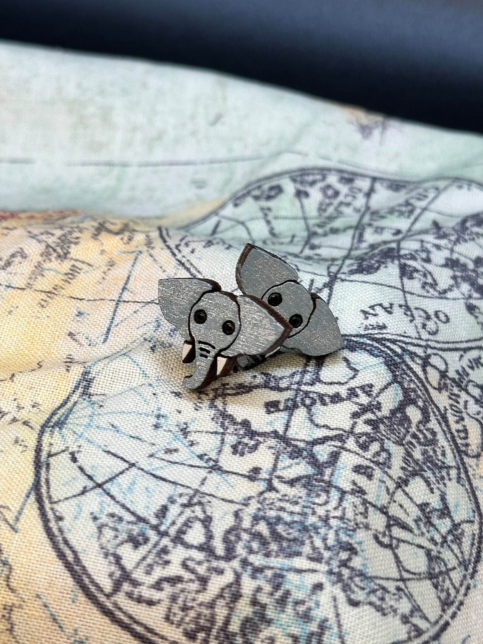 Hand-painted Zoo Animal Stud Earrings: Wooden Animal Lover Gift - Etsy