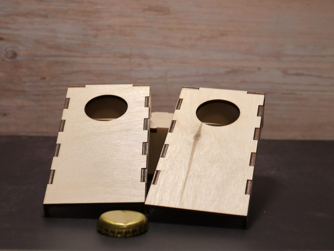 Mini Tabletop Cornhole Game: Handmade Wooden Desk Toy for Adults and ...
